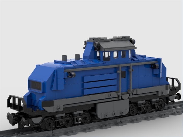 blue cargo train from BrickLink Studio [BrickLink]
