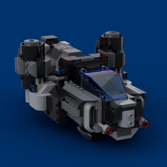 Space Police Patrol Ship with Updated cell holder from BrickLink Studio ...