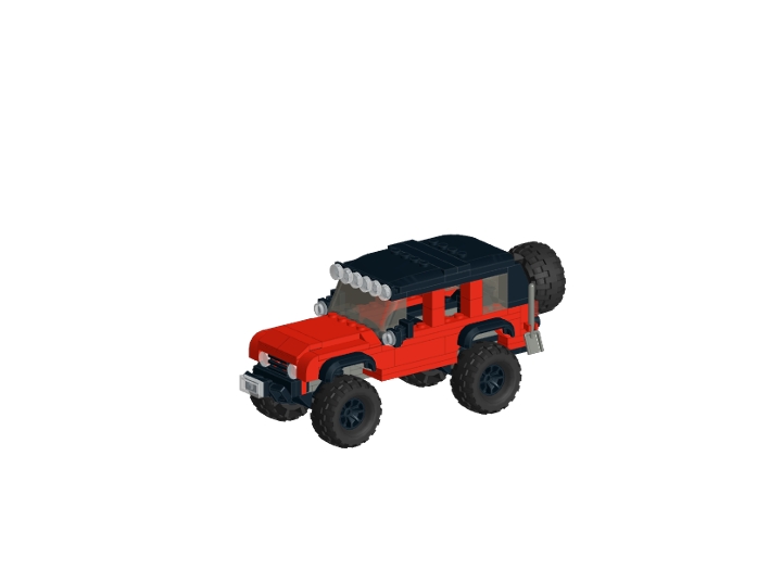 Red 4x4 Off Roader from BrickLink Studio [BrickLink]