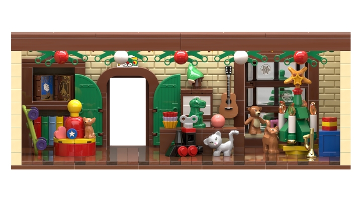 Lego Tower Christmas Shop MOC from BrickLink Studio [BrickLink]