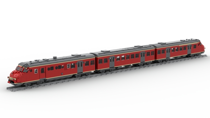 Dutch passenger train (NS Plan U / DE3) from BrickLink Studio [BrickLink]