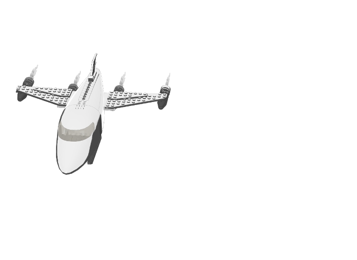 Chrome Luxury Spy Plane from BrickLink Studio [BrickLink]