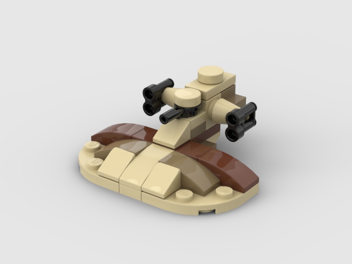 Tan Mini Robot Assault Tank from BrickLink Studio [BrickLink]