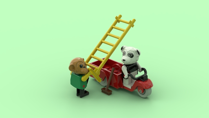 3628 Perry Panda & Chester Chimp from BrickLink Studio [BrickLink]