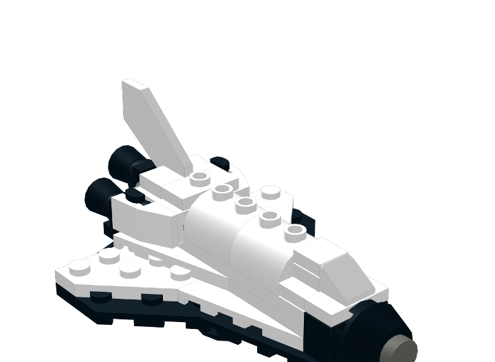 3D Lego model NASA space shuttle small from BrickLink Studio [BrickLink]