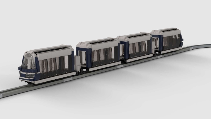 Blue Monorail from BrickLink Studio [BrickLink]