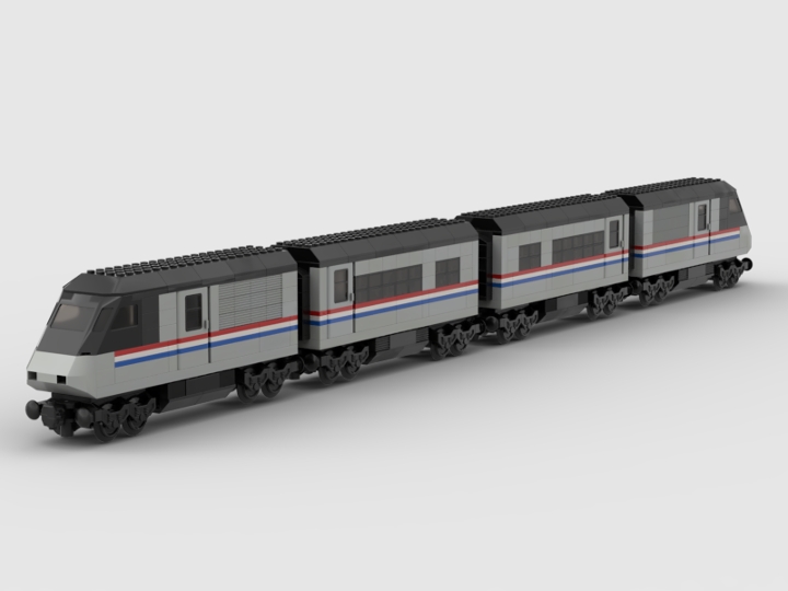 Amtrak Long Haul Train from BrickLink Studio [BrickLink]