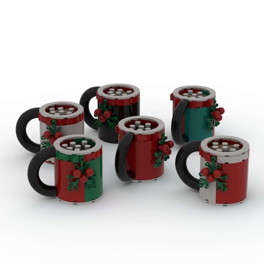 Hot Cocoa Mugs from BrickLink Studio [BrickLink]