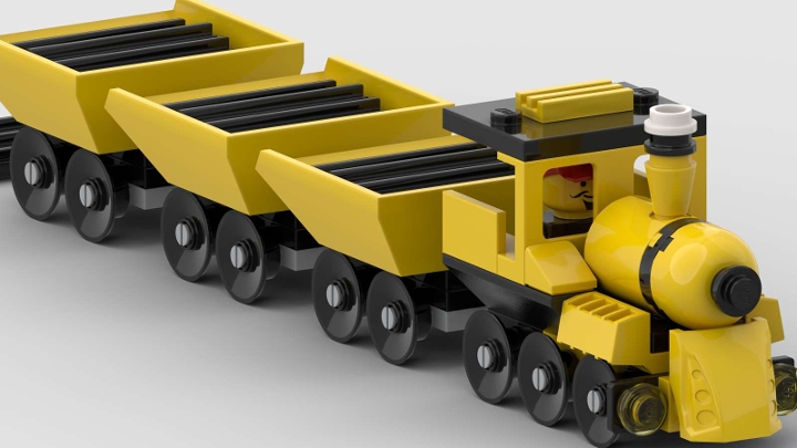 Yellow Train from BrickLink Studio [BrickLink]