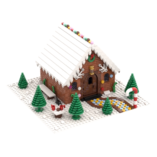 Simple Gingerbread House #BuildToGive from BrickLink Studio [BrickLink]