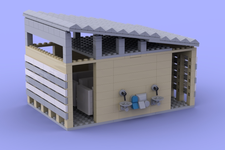 toilet block w/ instructions from BrickLink Studio [BrickLink]