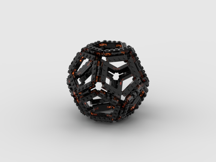 Dodecahedron — Platonic solid polyhedron from BrickLink Studio [BrickLink]