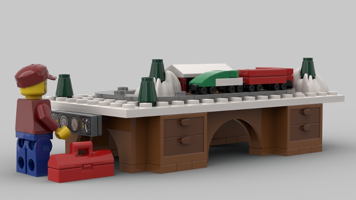 Snowy Train Set from BrickLink Studio [BrickLink]