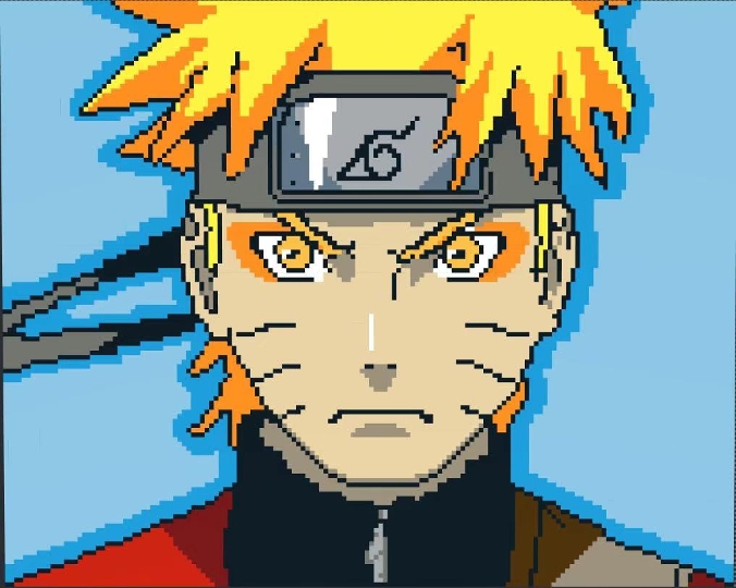 Pixel Art Minecraft Naruto