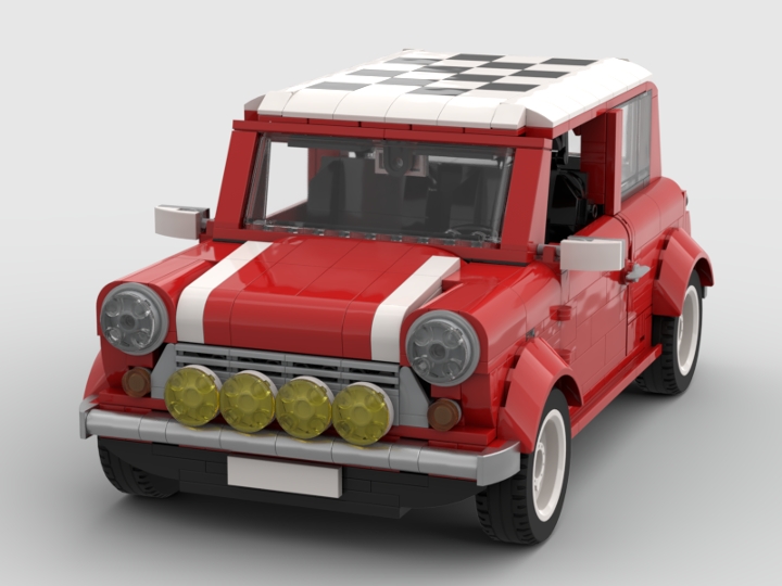 Iconic british hatchback (rally edition) from BrickLink Studio [BrickLink]