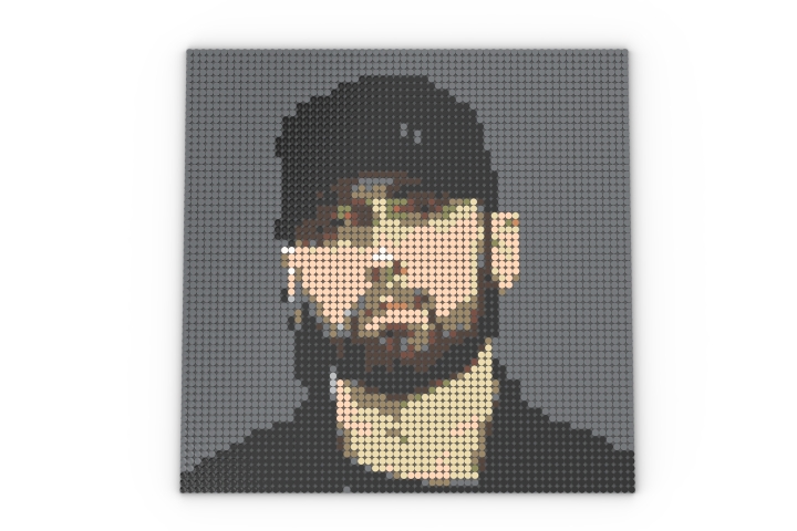 Eminem mosaic from BrickLink Studio [BrickLink]