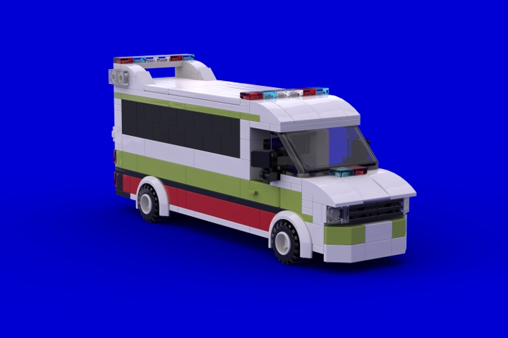 Queensland ambulance single updated from BrickLink Studio [BrickLink]