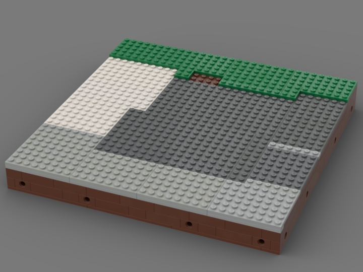Modified Base for 10278 Police Station from BrickLink Studio [BrickLink]