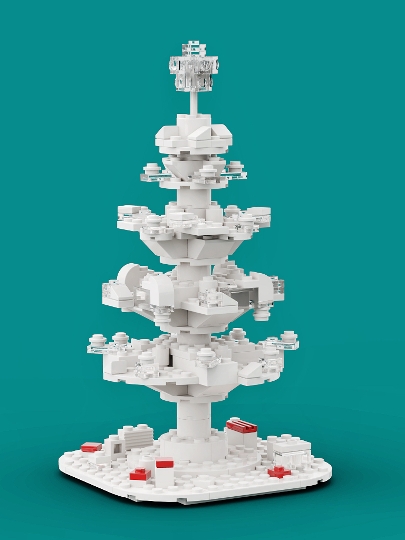 White Christmas Tree from BrickLink Studio [BrickLink]