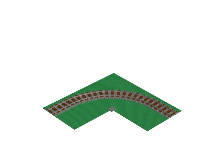 Ballasted Train Track Curve inspired by Robin Hood Bricks from ...