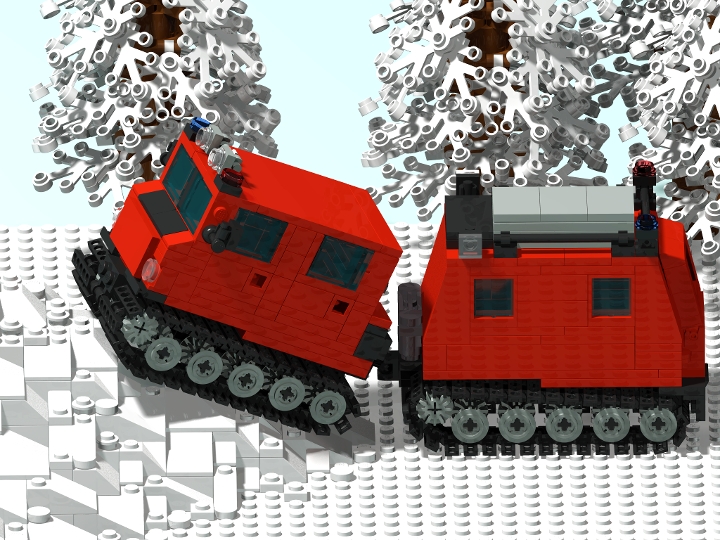 Snowcat tracked vehicle from BrickLink Studio [BrickLink]