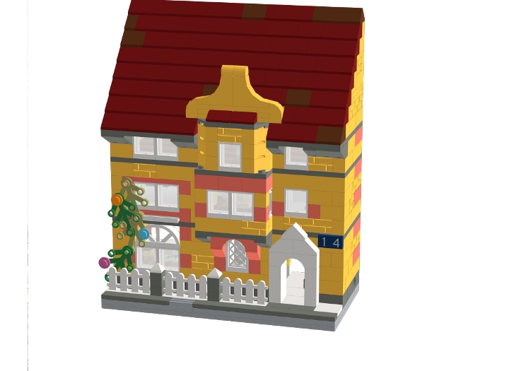 Red & Yellow Brick Building (for Mini Street View) from BrickLink ...