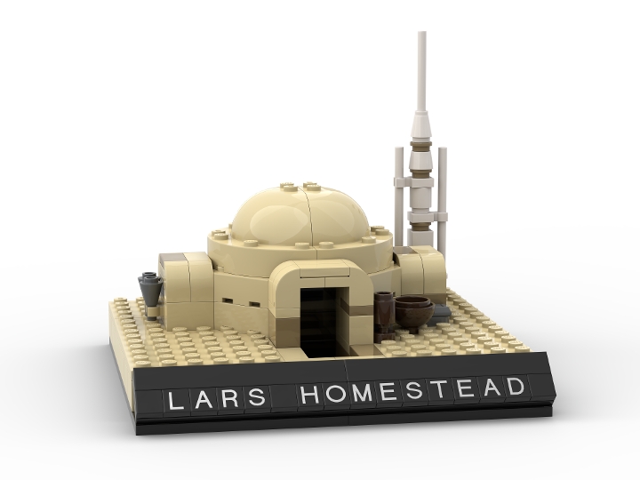 Lars Homestead Diorama (+instructions) from BrickLink Studio [BrickLink]