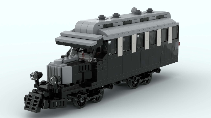 Narrow gauge railbus from BrickLink Studio [BrickLink]