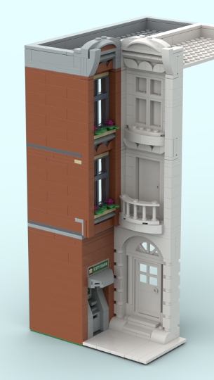 corner garage add on from BrickLink Studio [BrickLink]