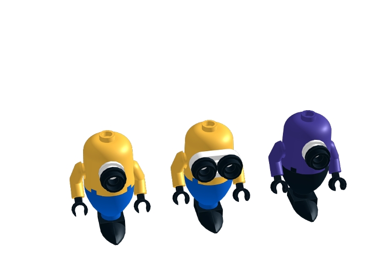 minion with minifig-arms from BrickLink Studio [BrickLink]