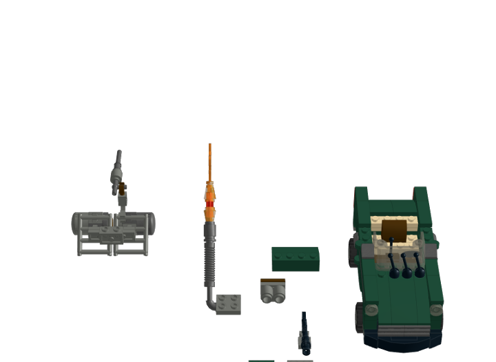 1978 MGB +Mad Max accesories from BrickLink Studio [BrickLink]