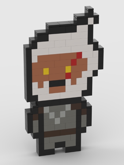 Geralt of Rivia (Witcher) FLAT Pixel Art 8 bit from BrickLink Studio ...