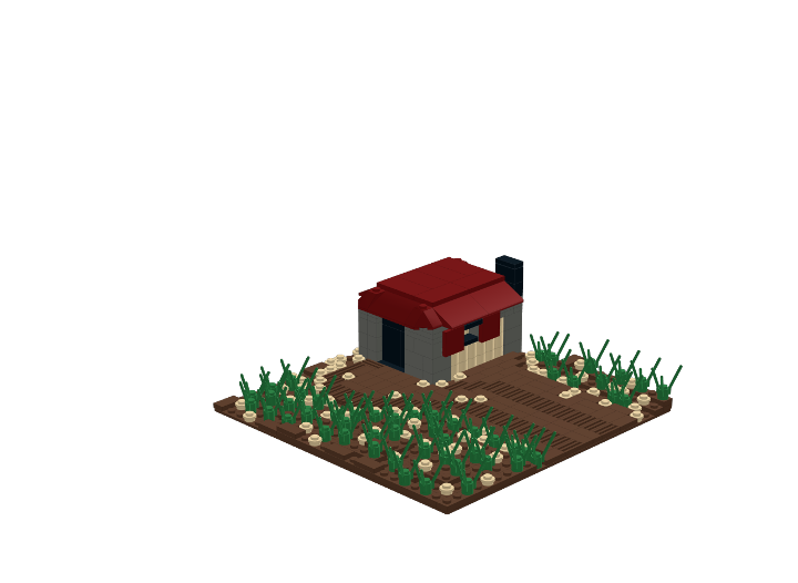 ww2 german farm house from BrickLink Studio [BrickLink]