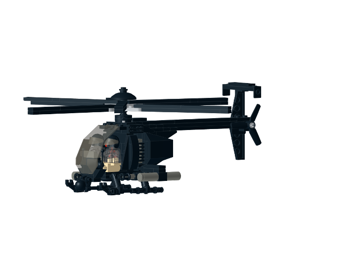 MH-6 little bird armed from BrickLink Studio [BrickLink]