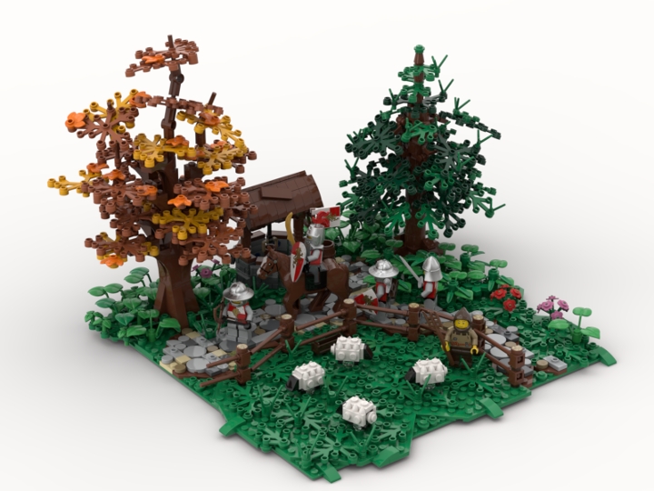Medieval Sheep pens from BrickLink Studio [BrickLink]