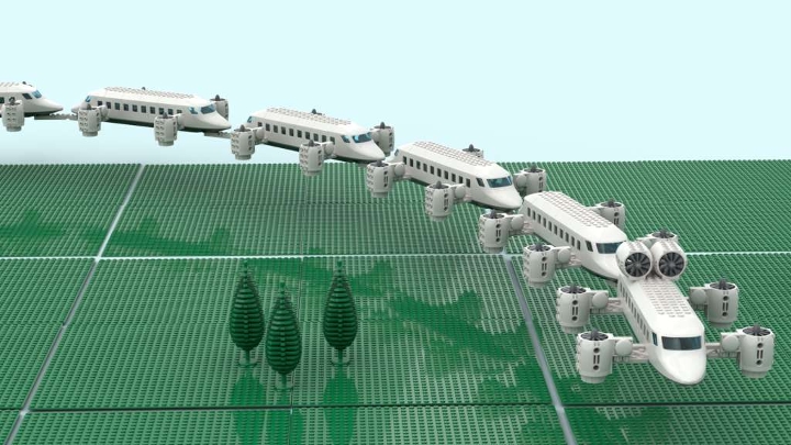 (Display) The Dragon Hover Bullet Train from BrickLink Studio [BrickLink]