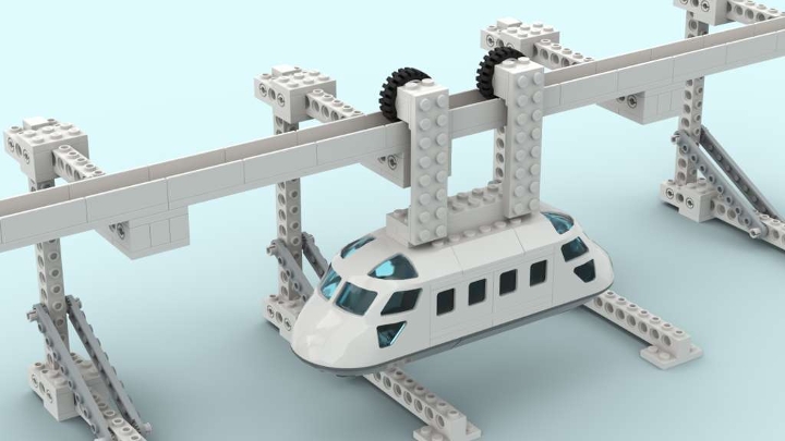 Airport Monorail from BrickLink Studio [BrickLink]