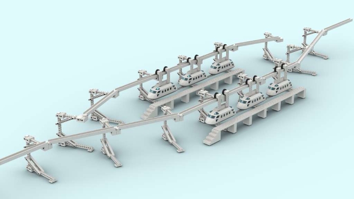 Beach Front Monorail Station from BrickLink Studio [BrickLink]