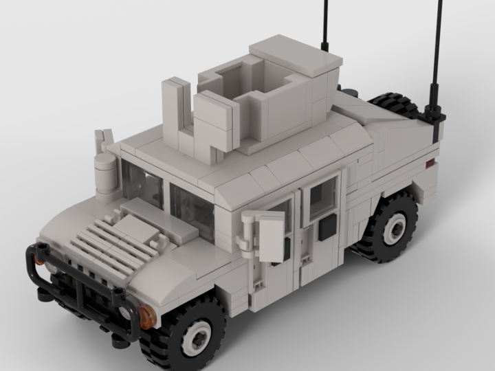 UN Humvee With Top Turret from BrickLink Studio [BrickLink]