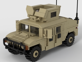 Humvee With Swiveling Top Turret from BrickLink Studio [BrickLink]