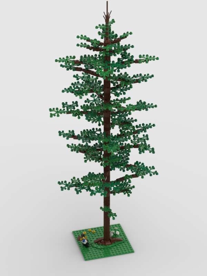 26" tall Pine tree (25m) from BrickLink Studio [BrickLink]