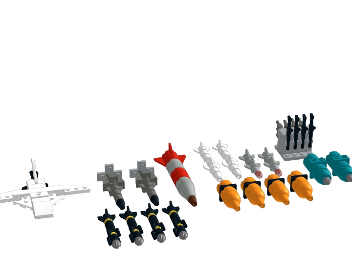 Missiles and bombs from BrickLink Studio [BrickLink]