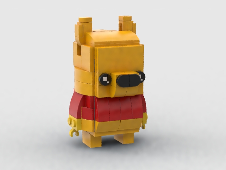 winnie the pooh brick headz from BrickLink Studio [BrickLink]