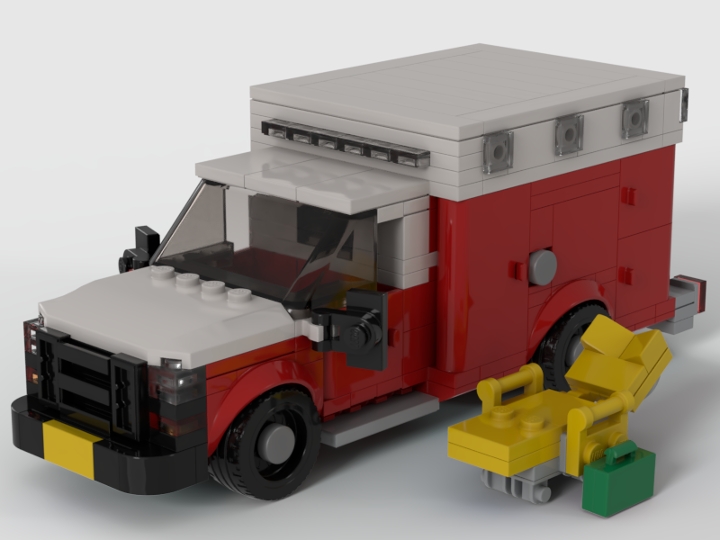 Fire Ambulance V1 from BrickLink Studio [BrickLink]