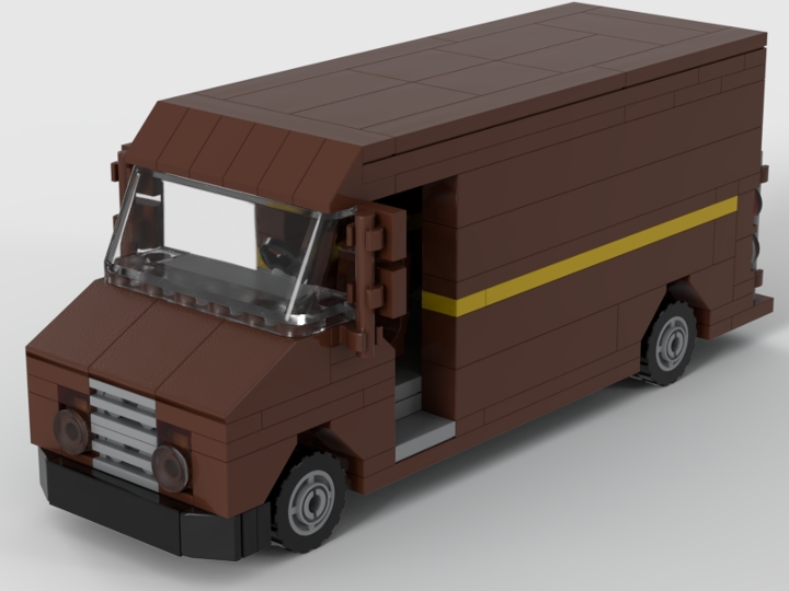 Brown Delivery Van from BrickLink Studio [BrickLink]