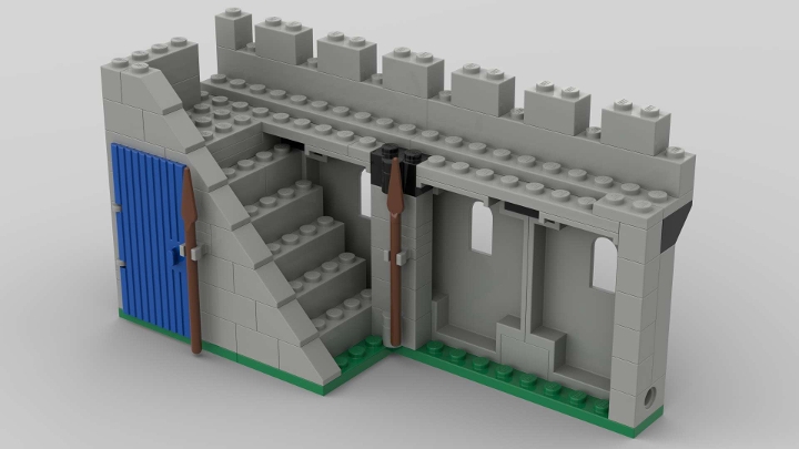 Wall Access Stairs Left from BrickLink Studio [BrickLink]