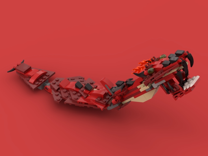 Red Creatures Dragon Rebuild from BrickLink Studio [BrickLink]