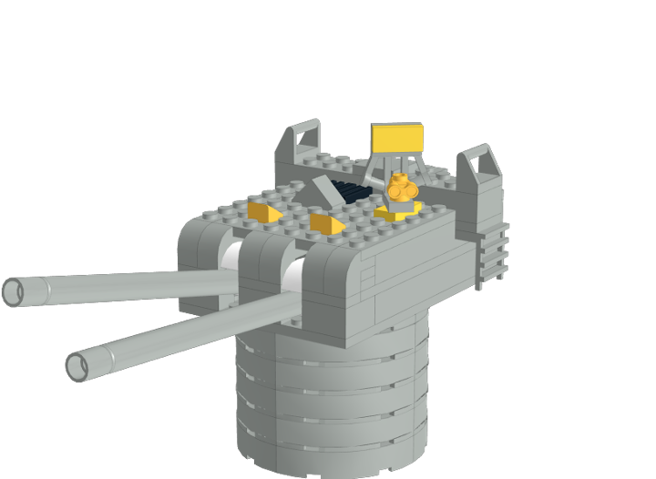 Dual turret (Heavy artillery version) from BrickLink Studio [BrickLink]