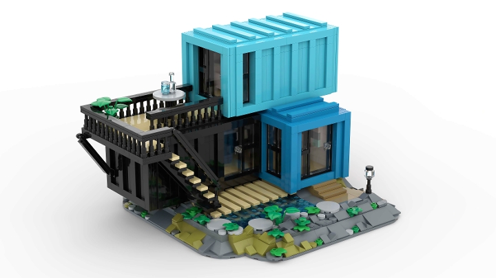 Shipping Container Retreat from BrickLink Studio [BrickLink]