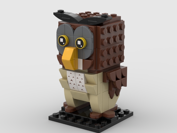 Owl (old design) from BrickLink Studio [BrickLink]